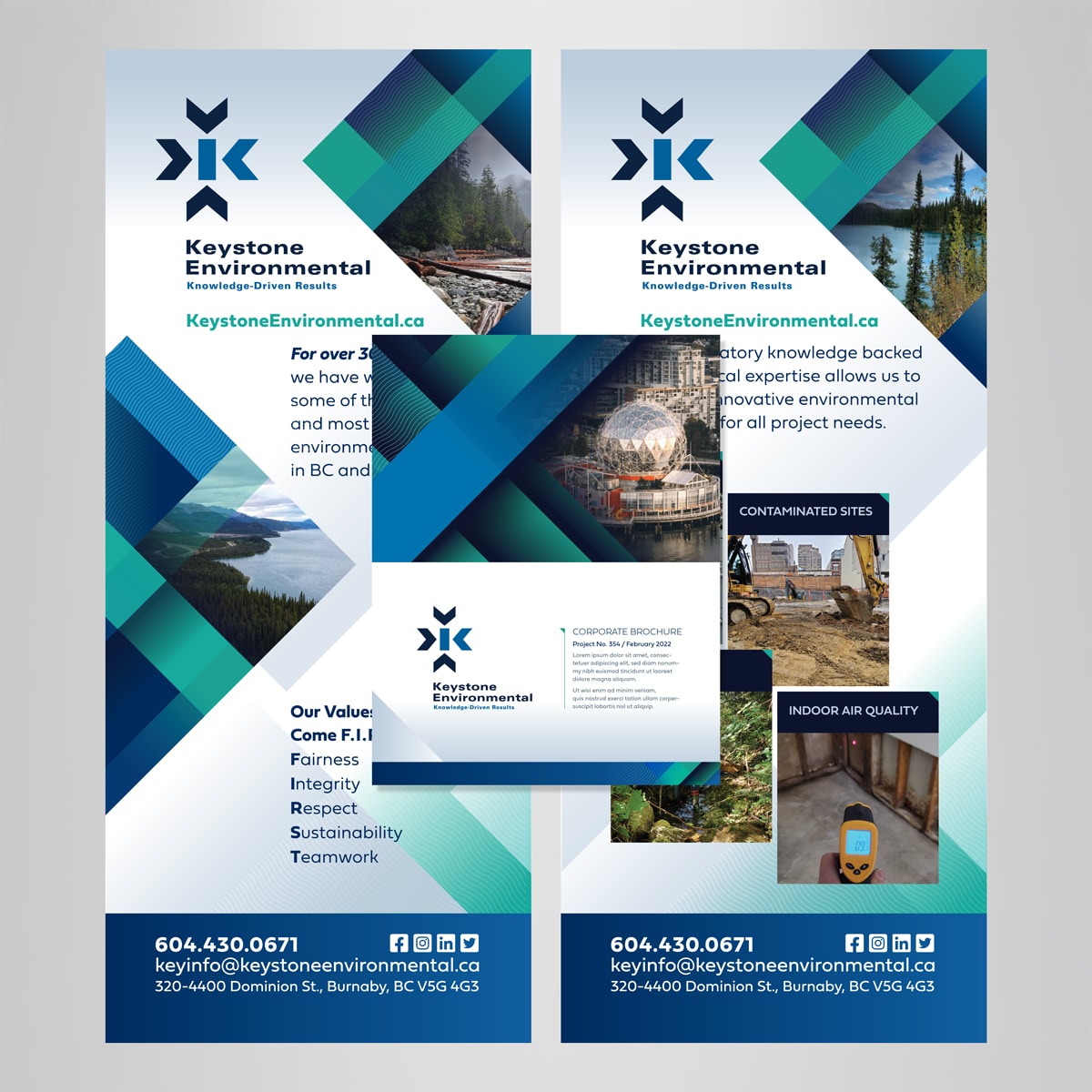 Keystone Environmental Brochure, Banner Stands & Website - Pentone Creative